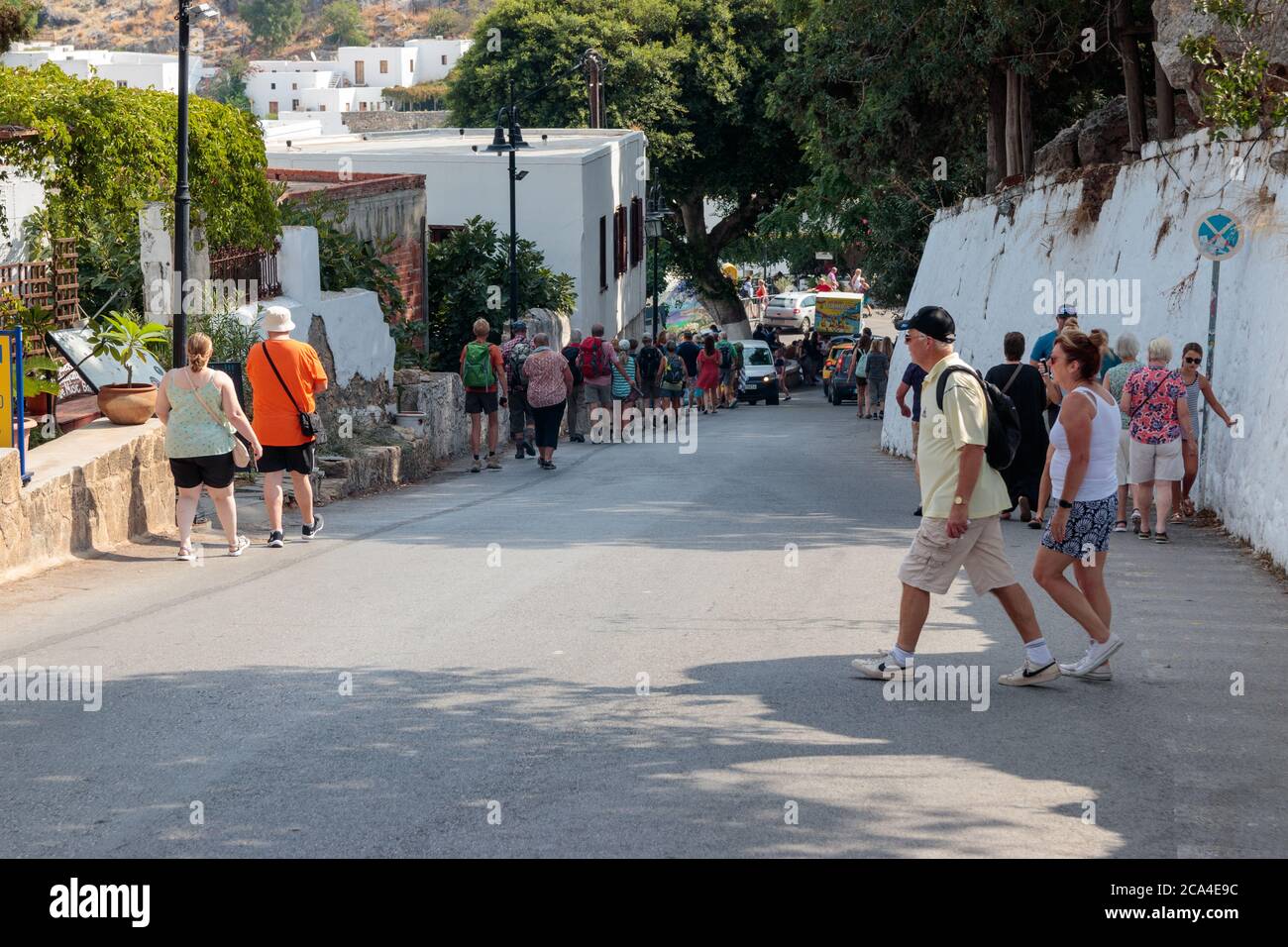 Street view, Lindos, Rhodes Stock Photo - Alamy