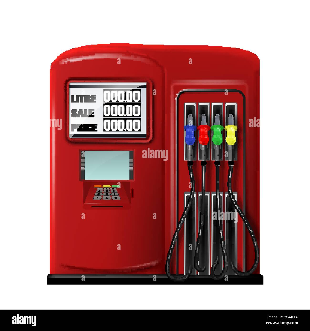 Gas Station Equipment For Refuel Automobile Vector Stock Vector Image ...