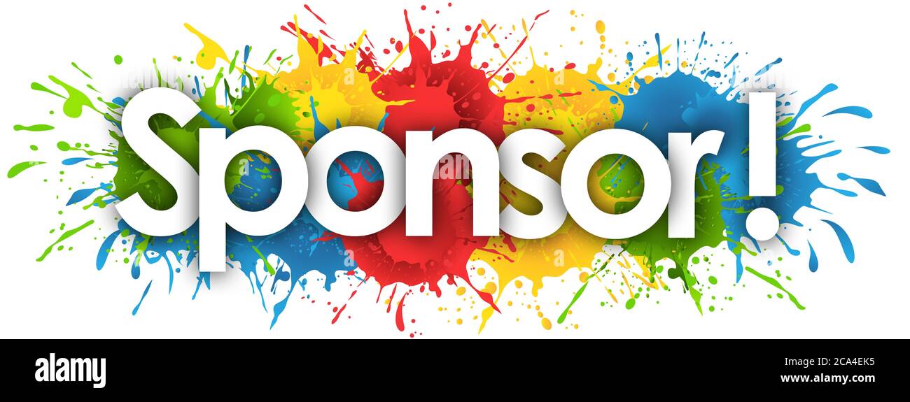 Sponsor in splash’s background Stock Photo - Alamy
