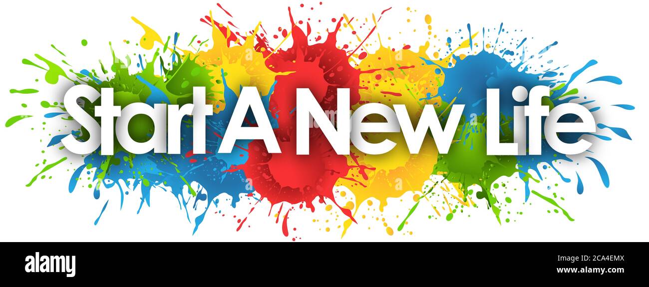 start a new life in splash’s background Stock Photo - Alamy