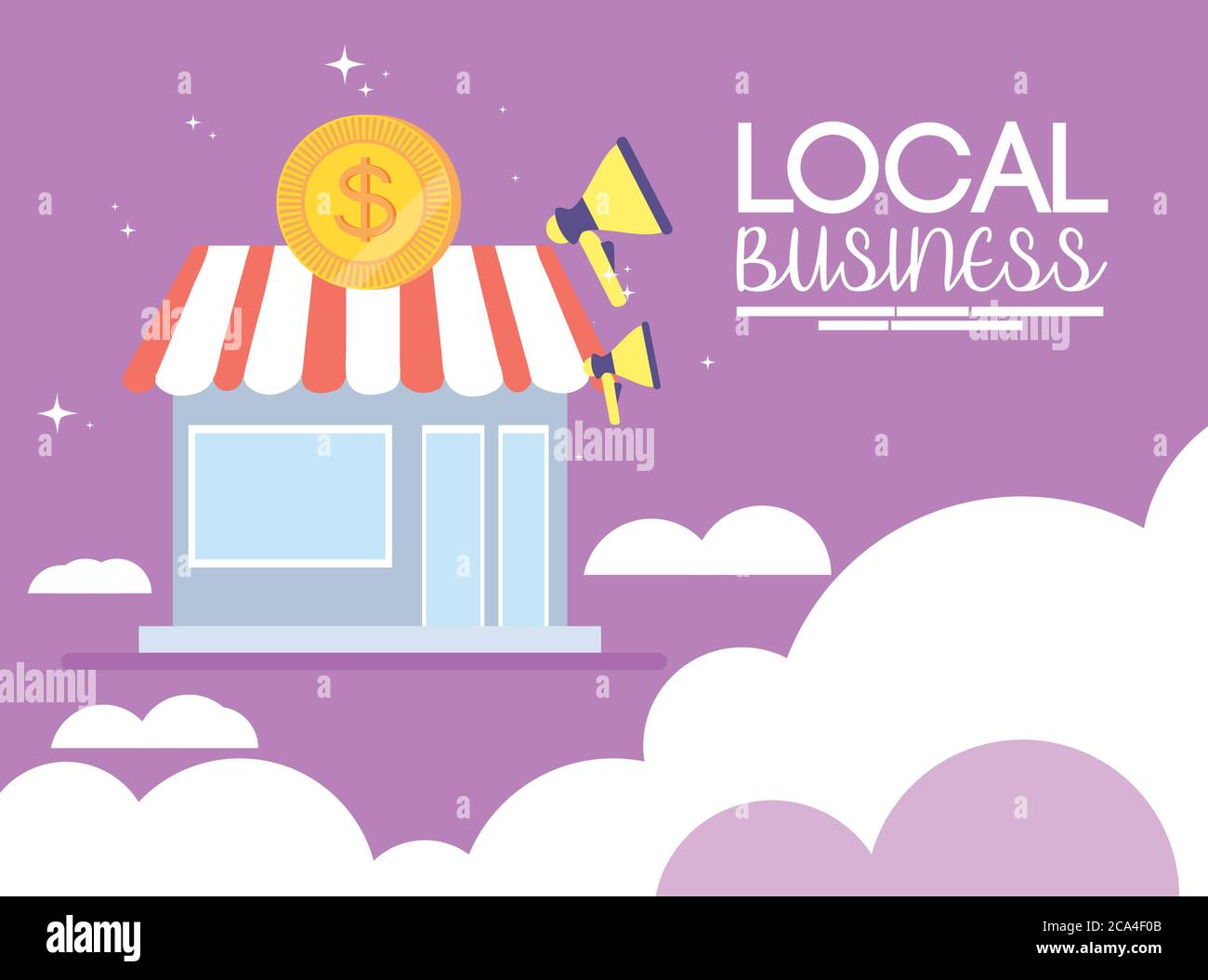 promotion of local business in the city vector illustration design ...