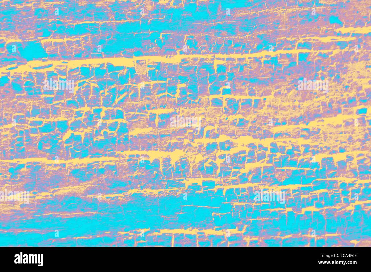 Vivid turquoise, pink, yellow patchy background with wood texture Stock ...