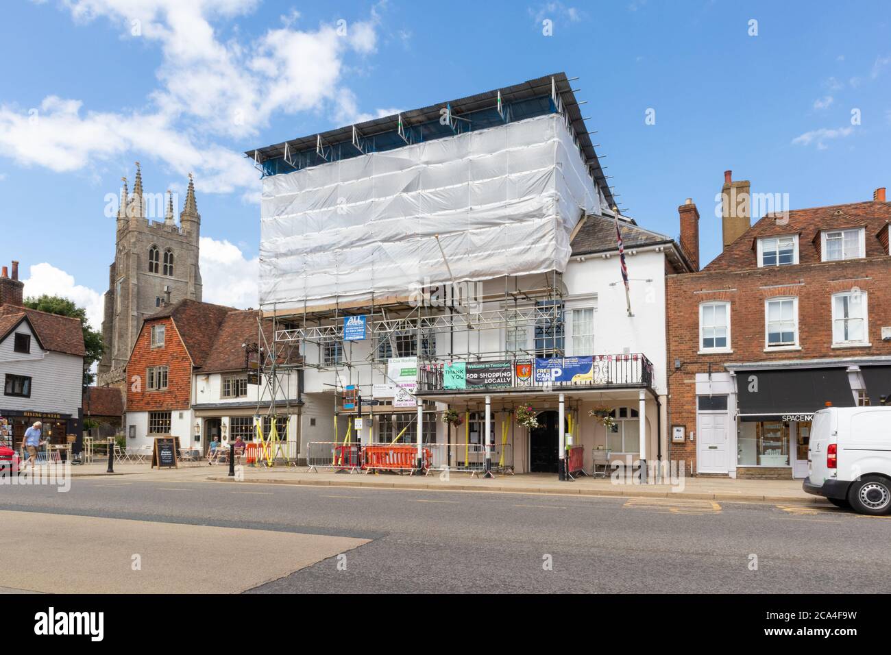 Tenterden town hall under scaffolding, tenterden, kent, uk Stock Photo ...