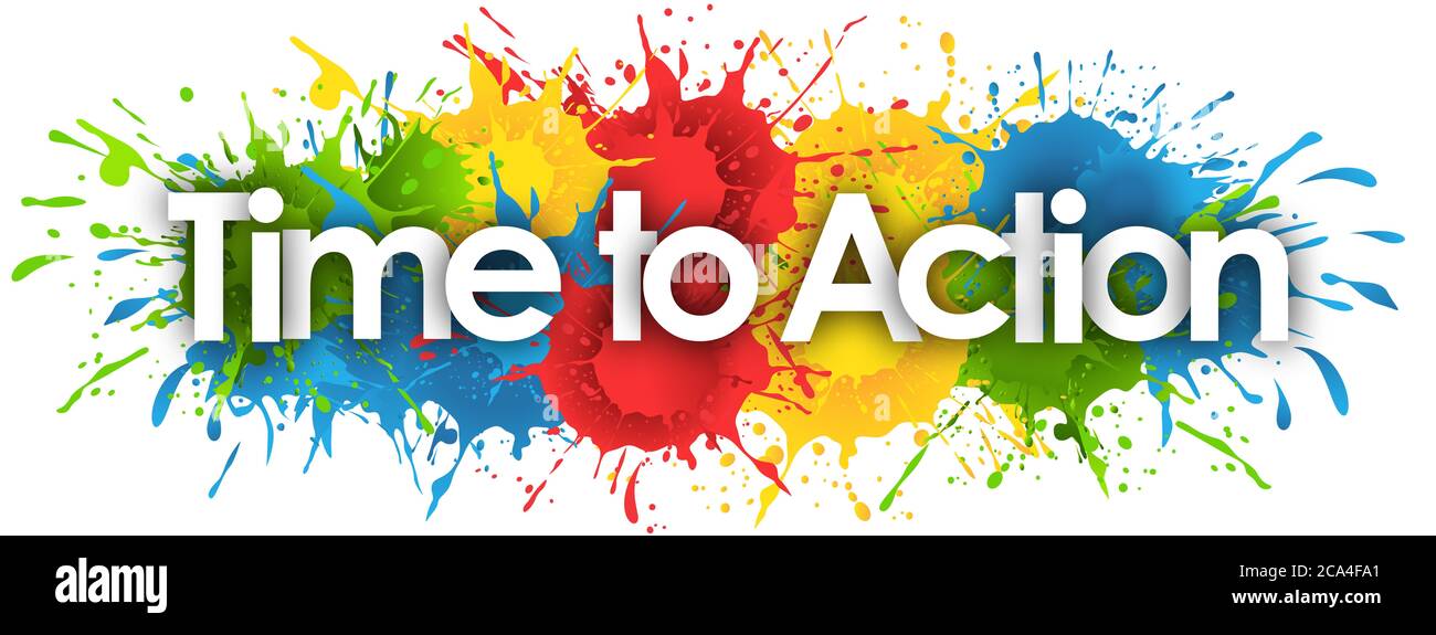 Time to action in splash’s background Stock Photo - Alamy