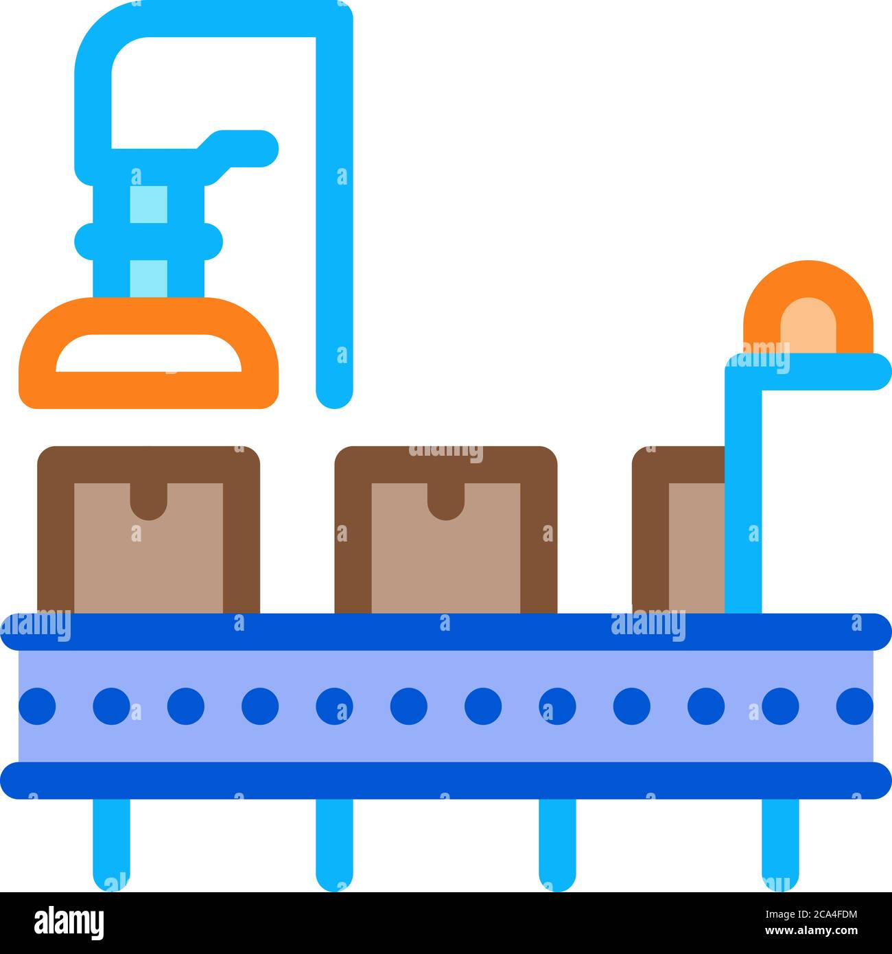 manufacturing process icon vector outline illustration Stock Vector ...