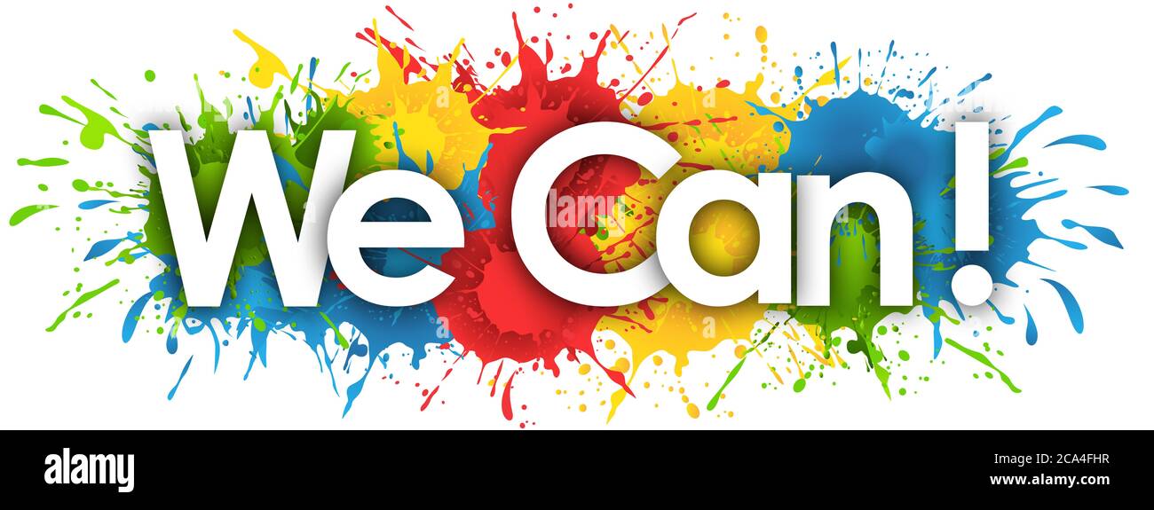 We Can in splash’s background Stock Photo - Alamy