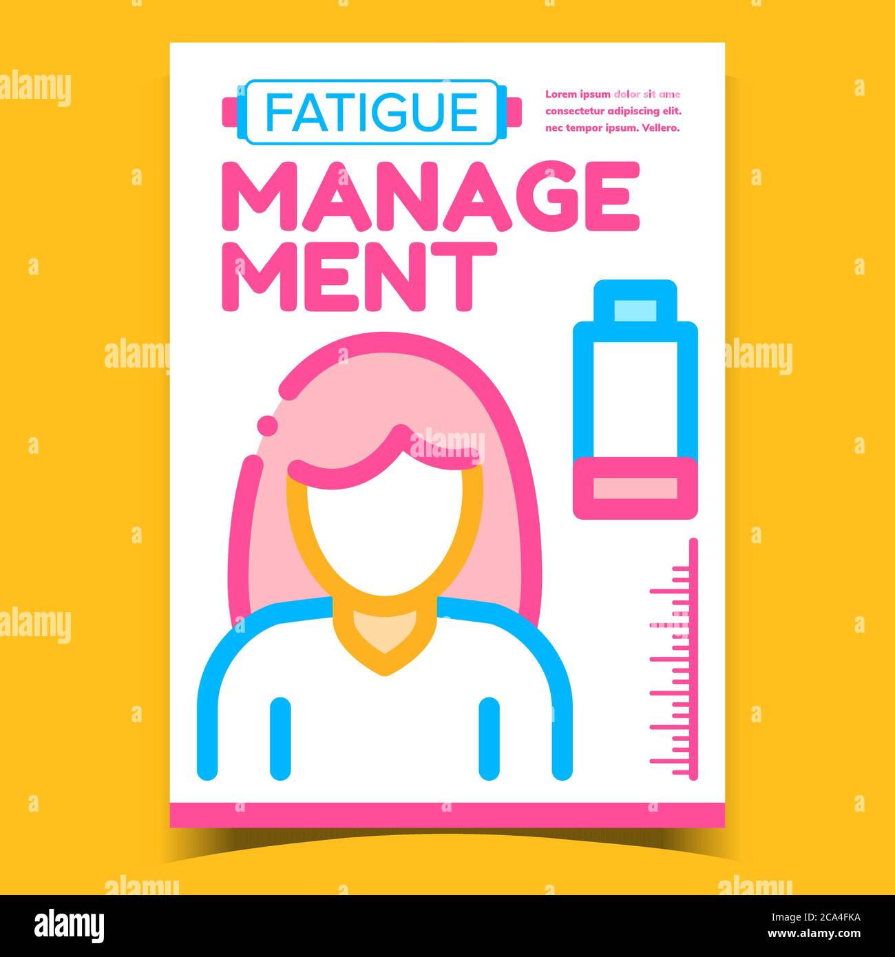 Fatigue Management Creative Promo Poster Vector Stock Vector Image ...