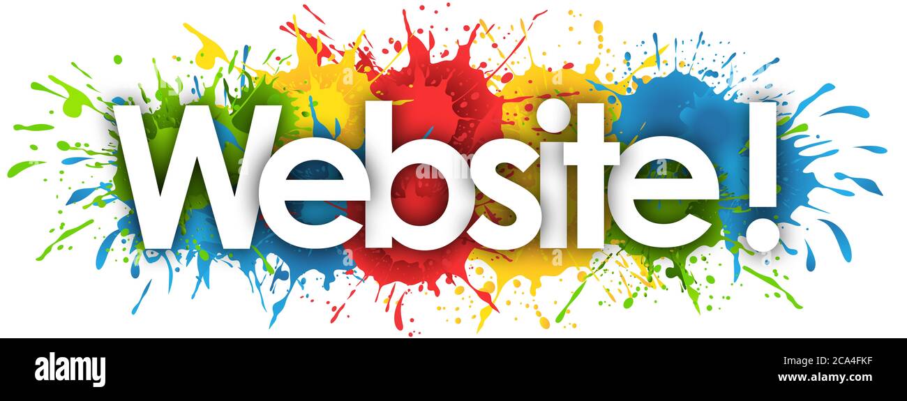 website in splash’s background Stock Photo - Alamy