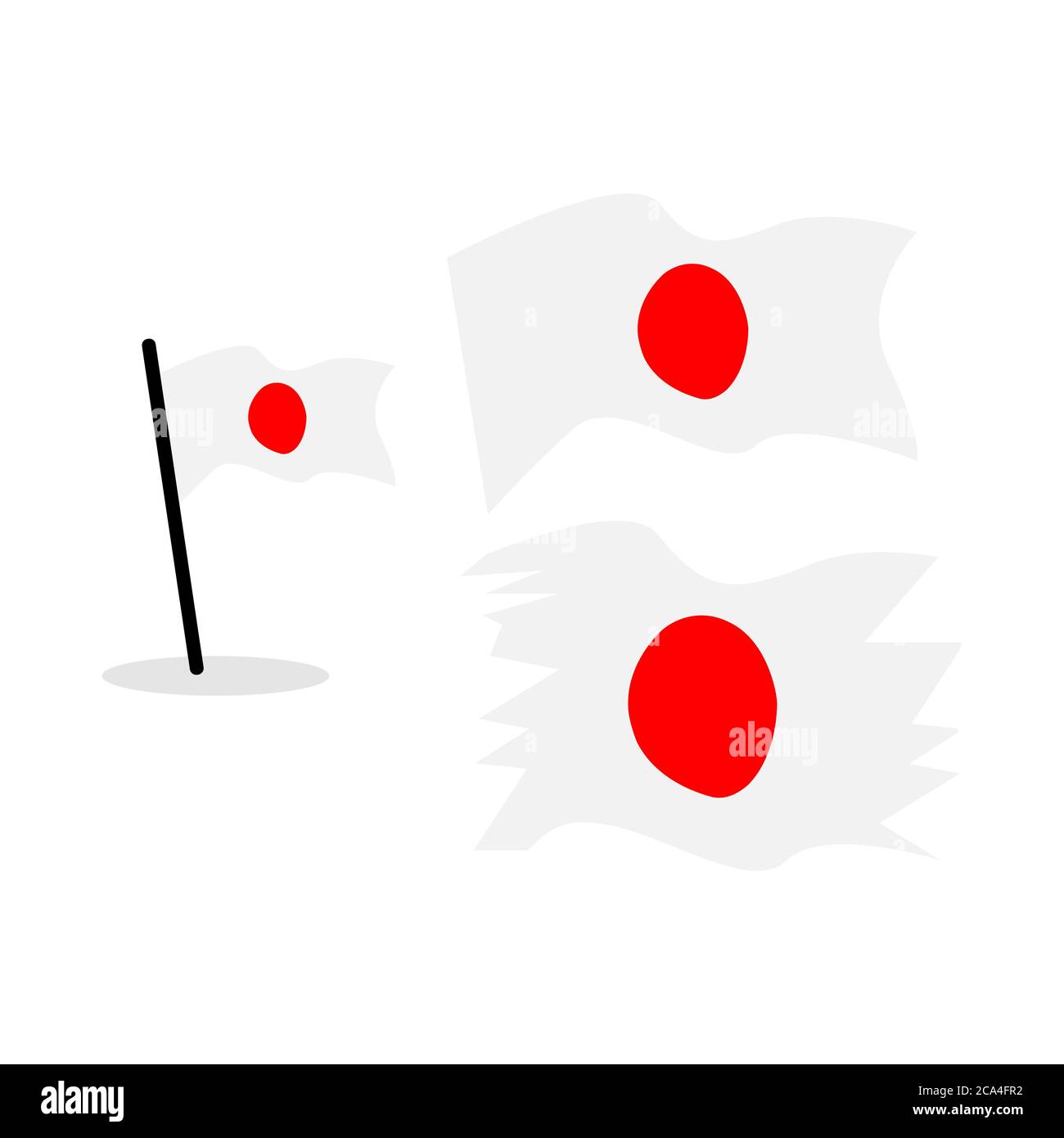 japan flag vector. weavy straight flagpole National flag of Japan Stock ...