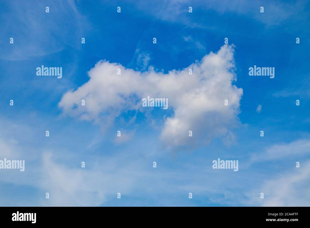 single cloud in the blue sky, background Stock Photo - Alamy