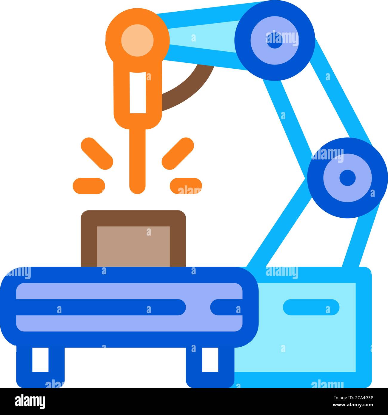 manufacturing engineering machine icon vector outline illustration ...
