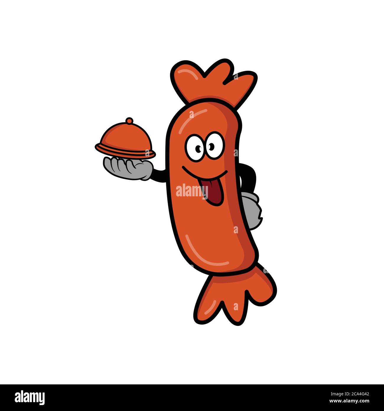 Sausage cartoon character. Design template vector Stock Vector Image ...