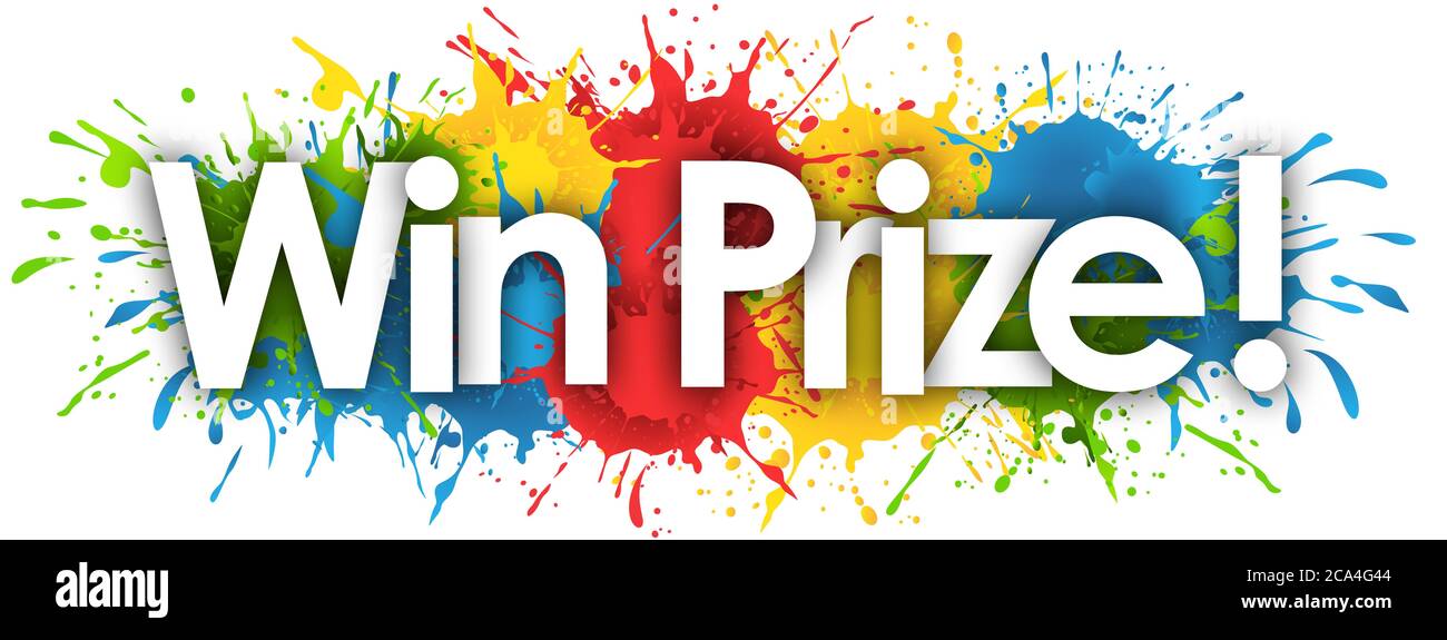 Win Prize in splash’s background Stock Photo - Alamy
