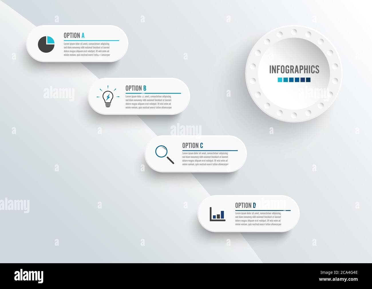 Abstract elements of graph infographic template with label, integrated ...