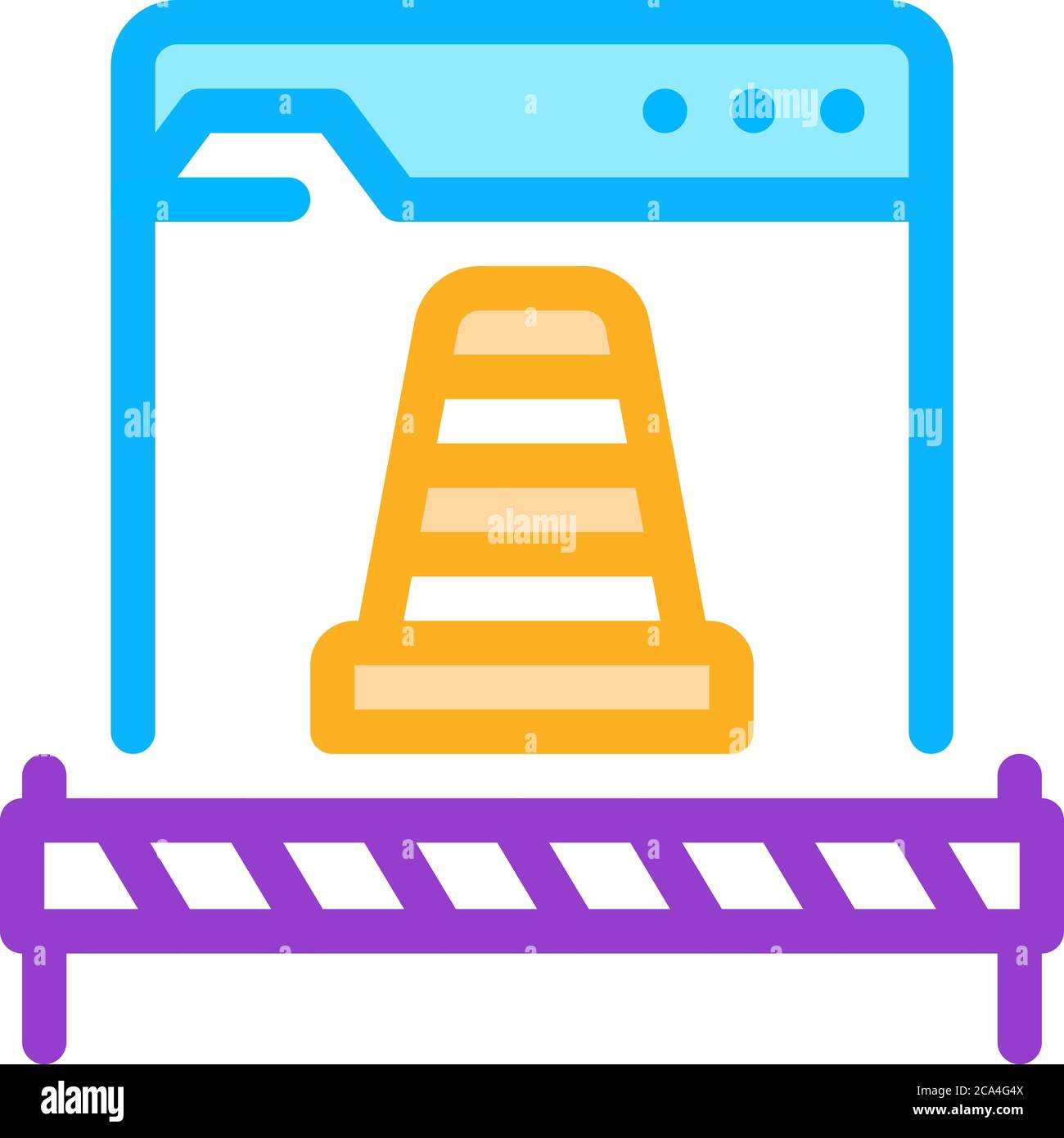 web site repair icon vector outline illustration Stock Vector Image ...