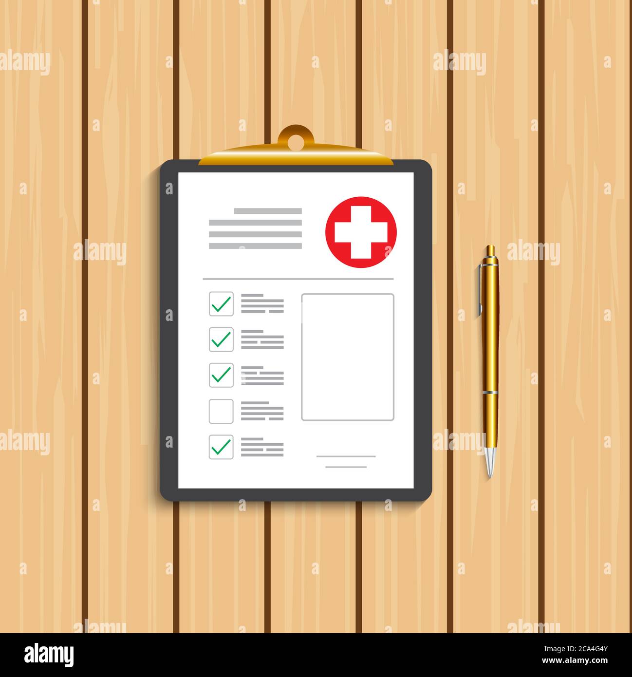 Health insurance form pen Stock Vector Images - Alamy