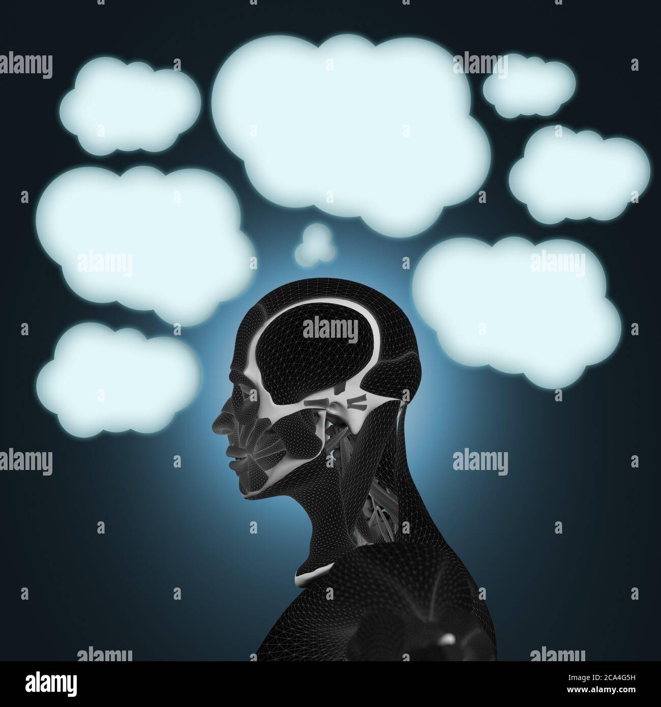 Human concept illustration, head, anatomy, thought Stock Photo - Alamy