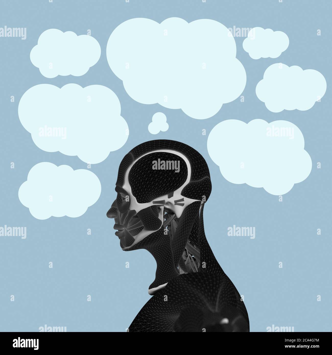 Human concept illustration, head, anatomy, thought Stock Photo - Alamy