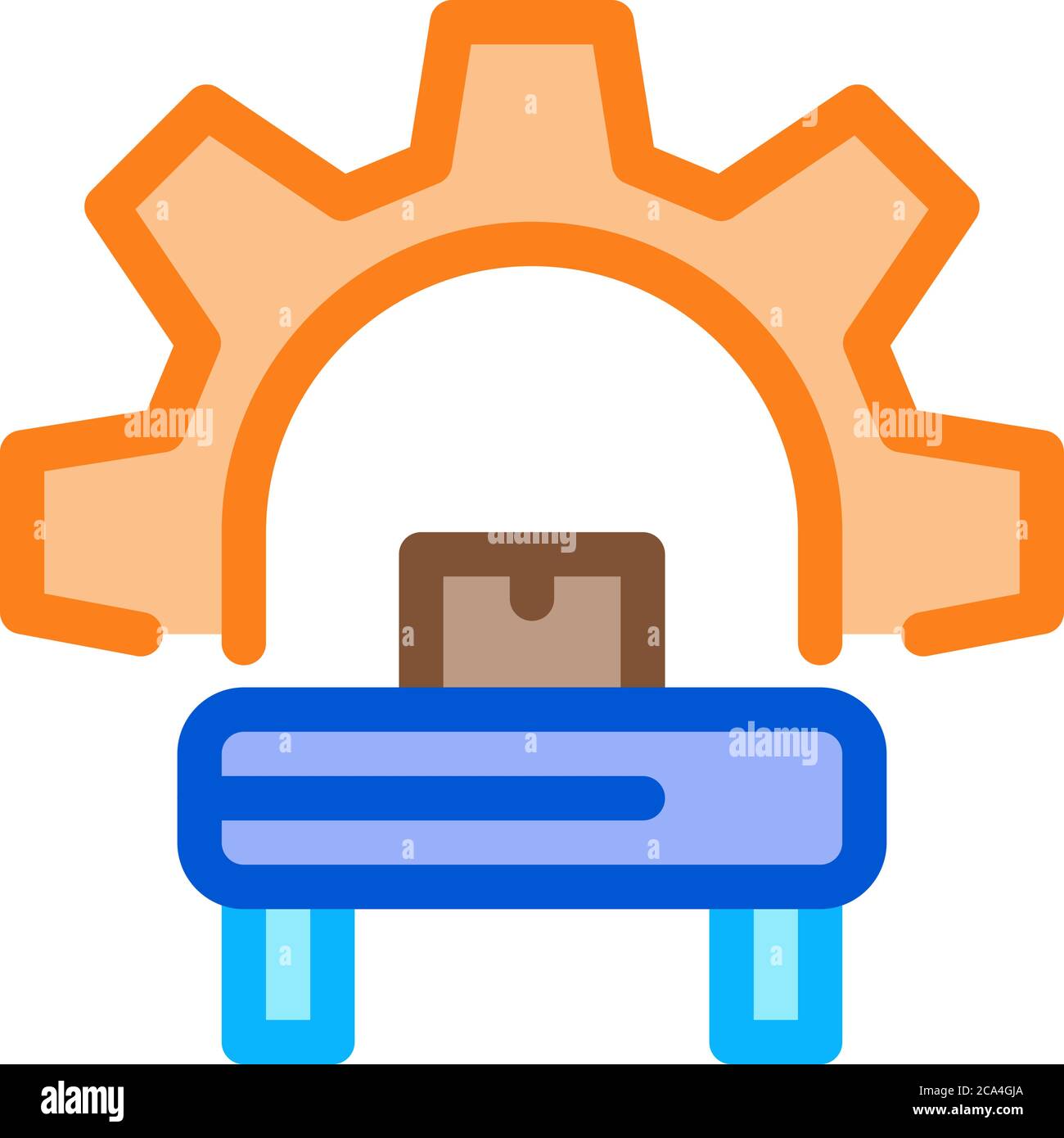 manufacturing equipment icon vector outline illustration Stock Vector ...