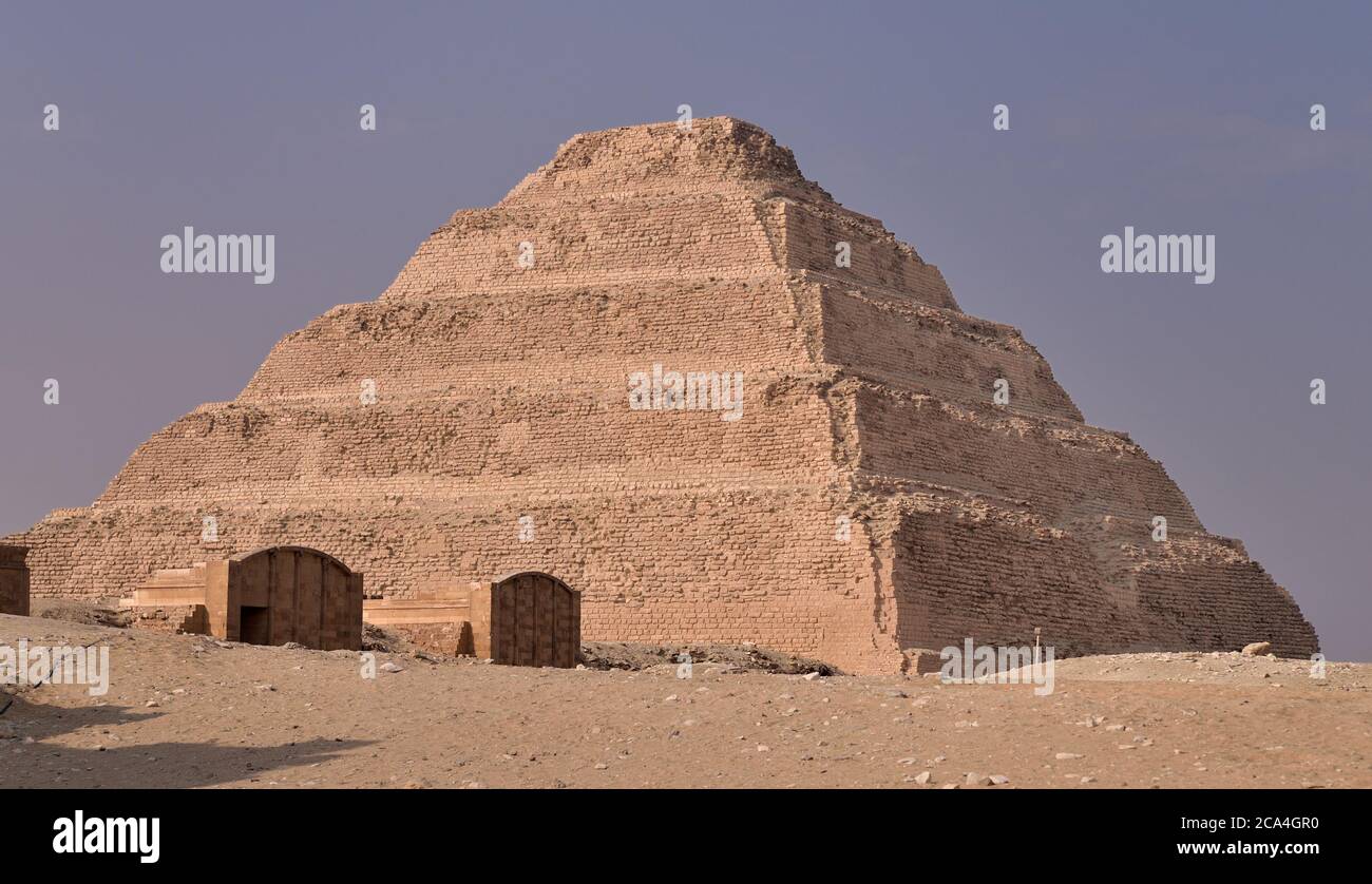 THE PYRAMID OF DJOSER OR STEP PYRAMID IN MEMPHIS Stock Photo - Alamy