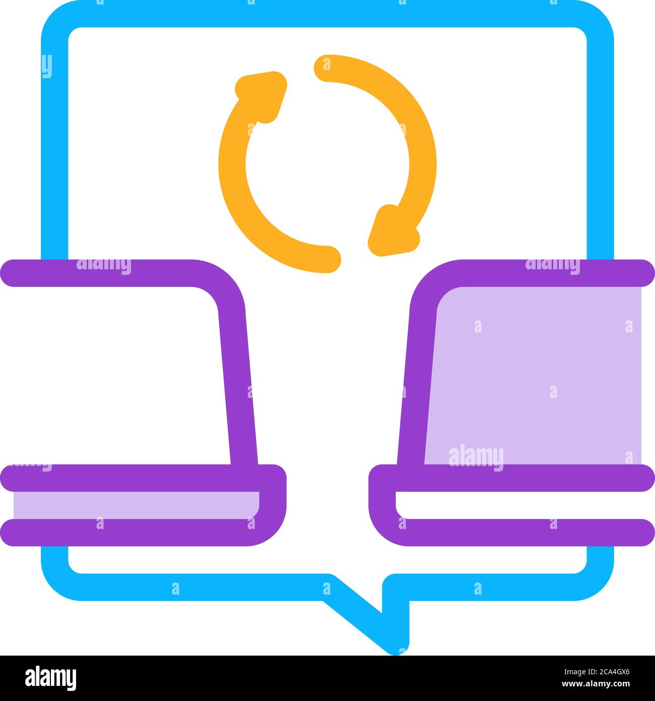 computers connection icon vector outline illustration Stock Vector ...