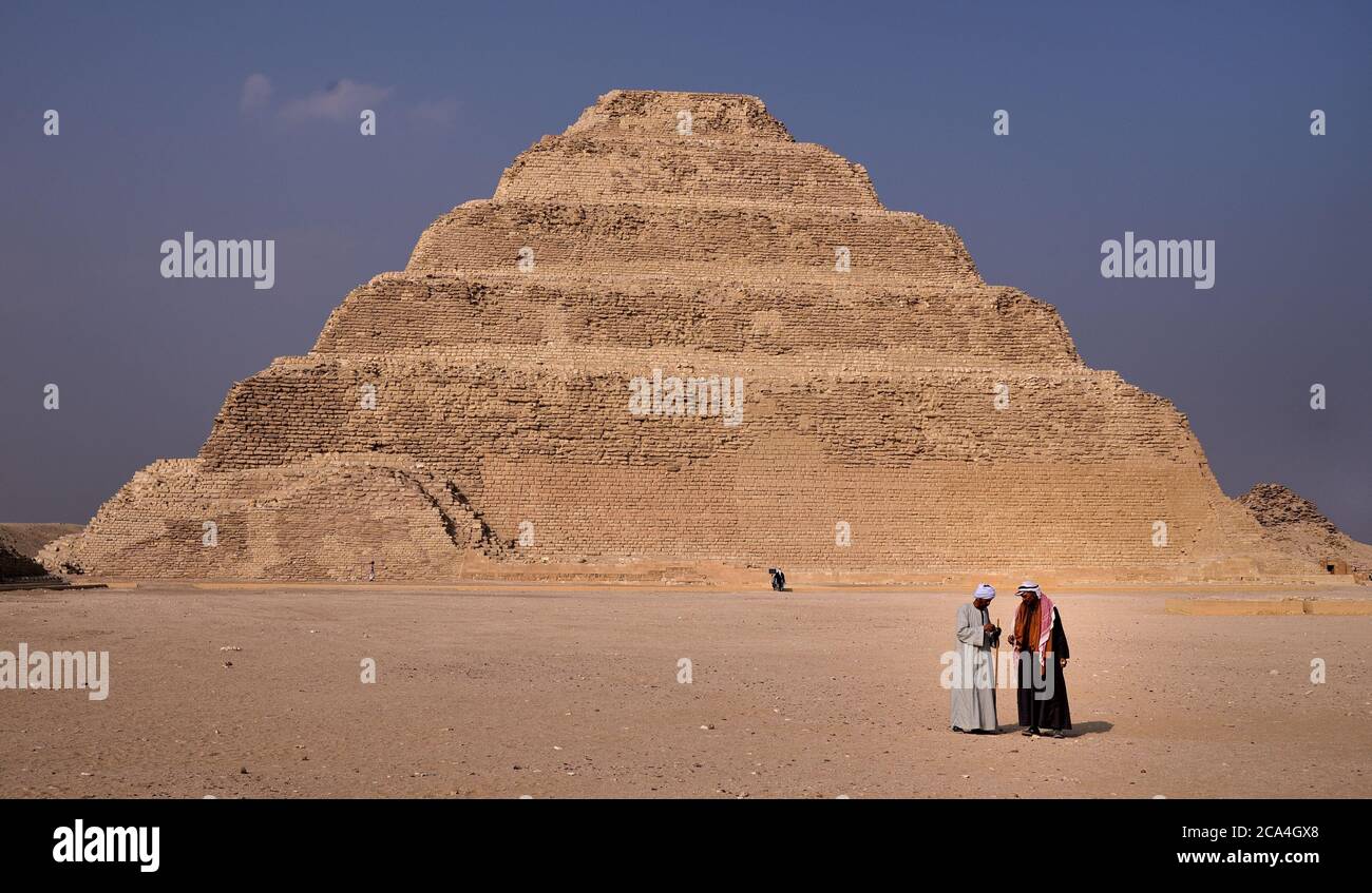 THE PYRAMID OF DJOSER OR STEP PYRAMID IN MEMPHIS Stock Photo - Alamy