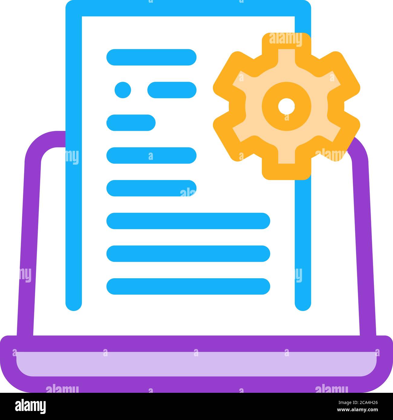 front end technical tasks icon vector outline illustration Stock Vector ...