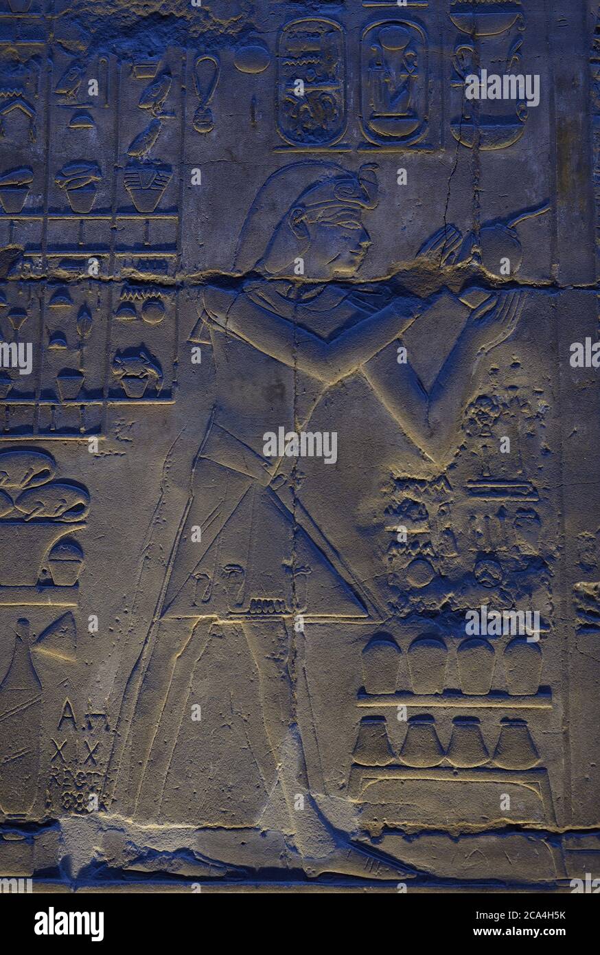 ANCIENT EGYPTIAN HIEROGLYPHS AND ENGRAVINGS IN LUXOR AND MEMPHIS Stock ...