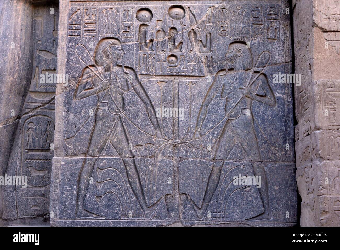 ANCIENT EGYPTIAN HIEROGLYPHS AND ENGRAVINGS IN LUXOR AND MEMPHIS Stock ...