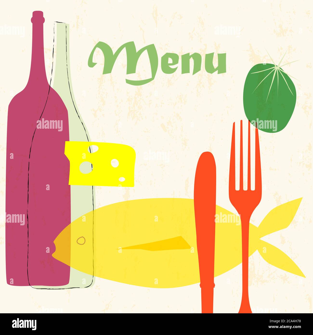 menu card design template for restaurant Stock Vector Image & Art - Alamy
