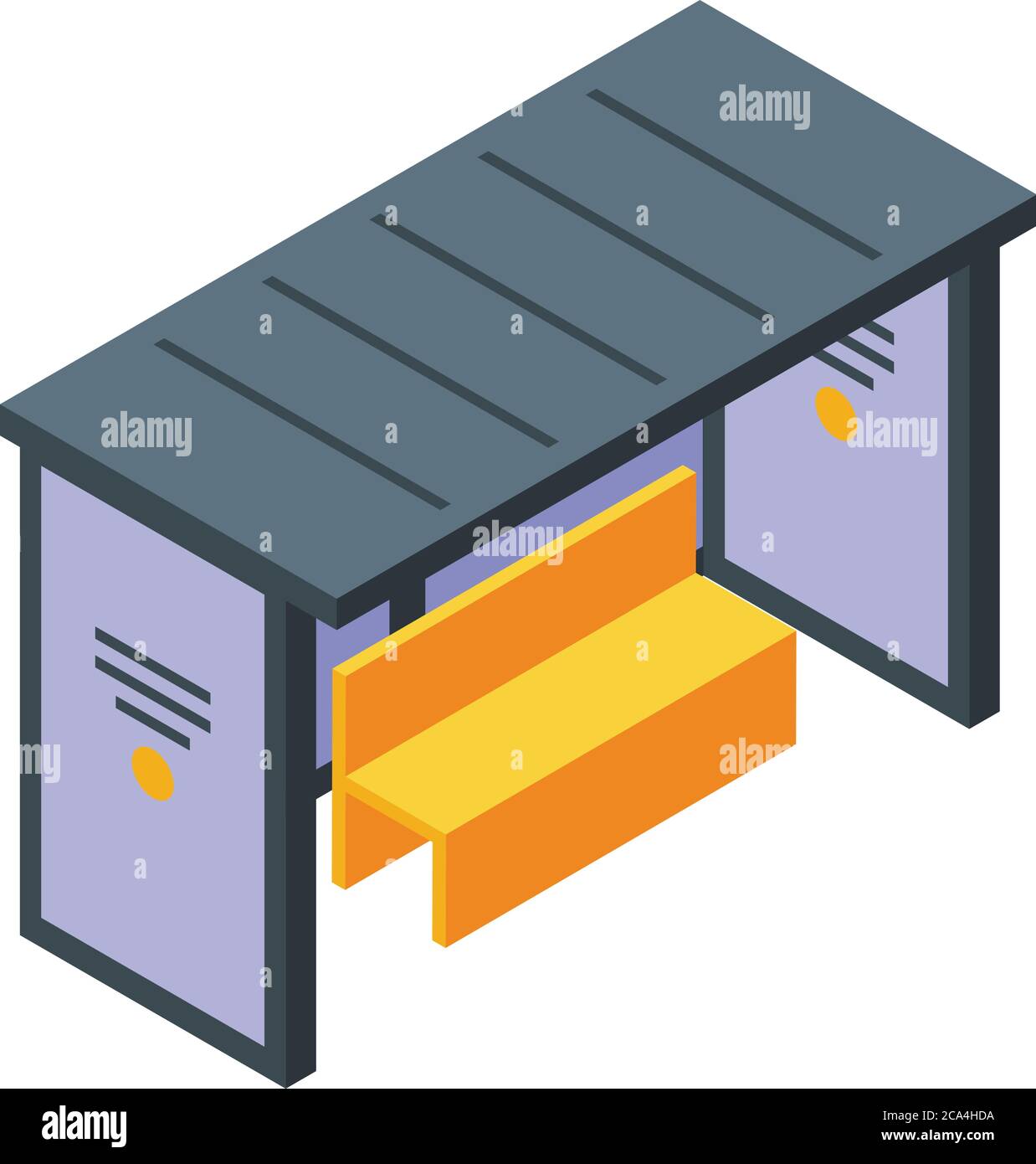 Bus school isometric icon Cut Out Stock Images & Pictures - Alamy