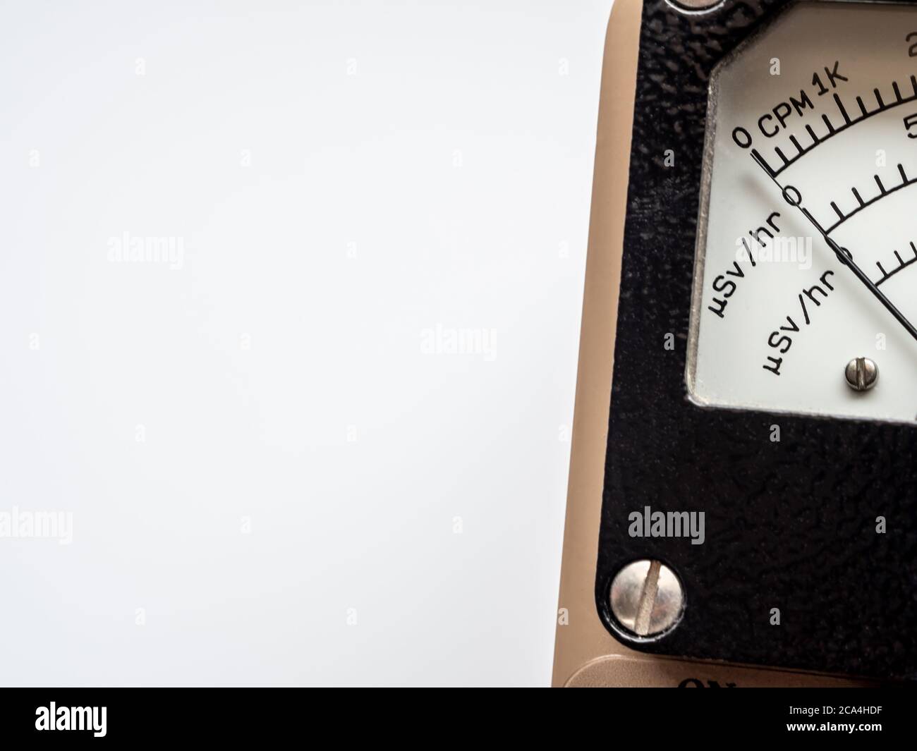 Count per minute scale for radiation contamination and microSIevert per ...