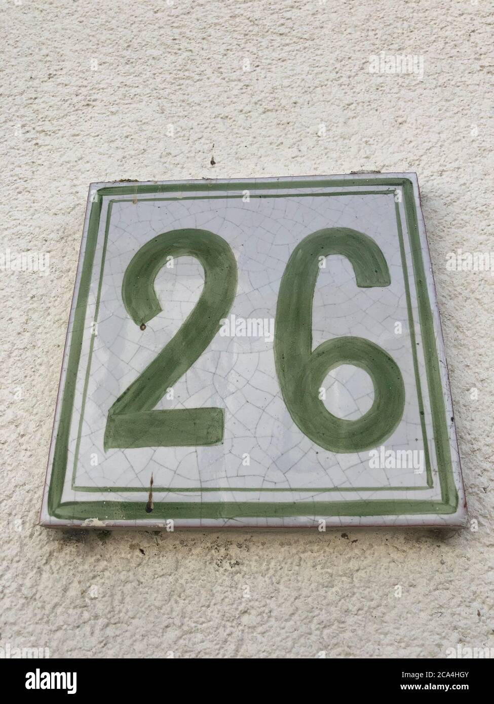 Number 26 street sign hi-res stock photography and images - Alamy
