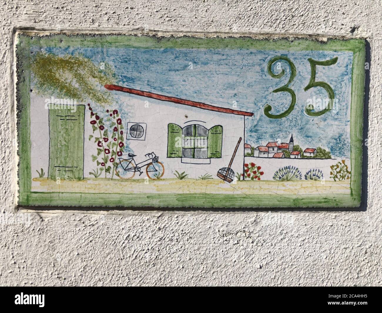 House number 35 located in Ile-de-Re, France Stock Photo - Alamy