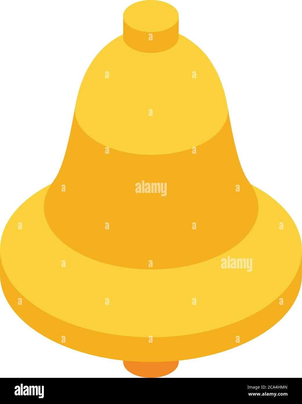 Authentication gold bell icon, isometric style Stock Vector Image & Art ...