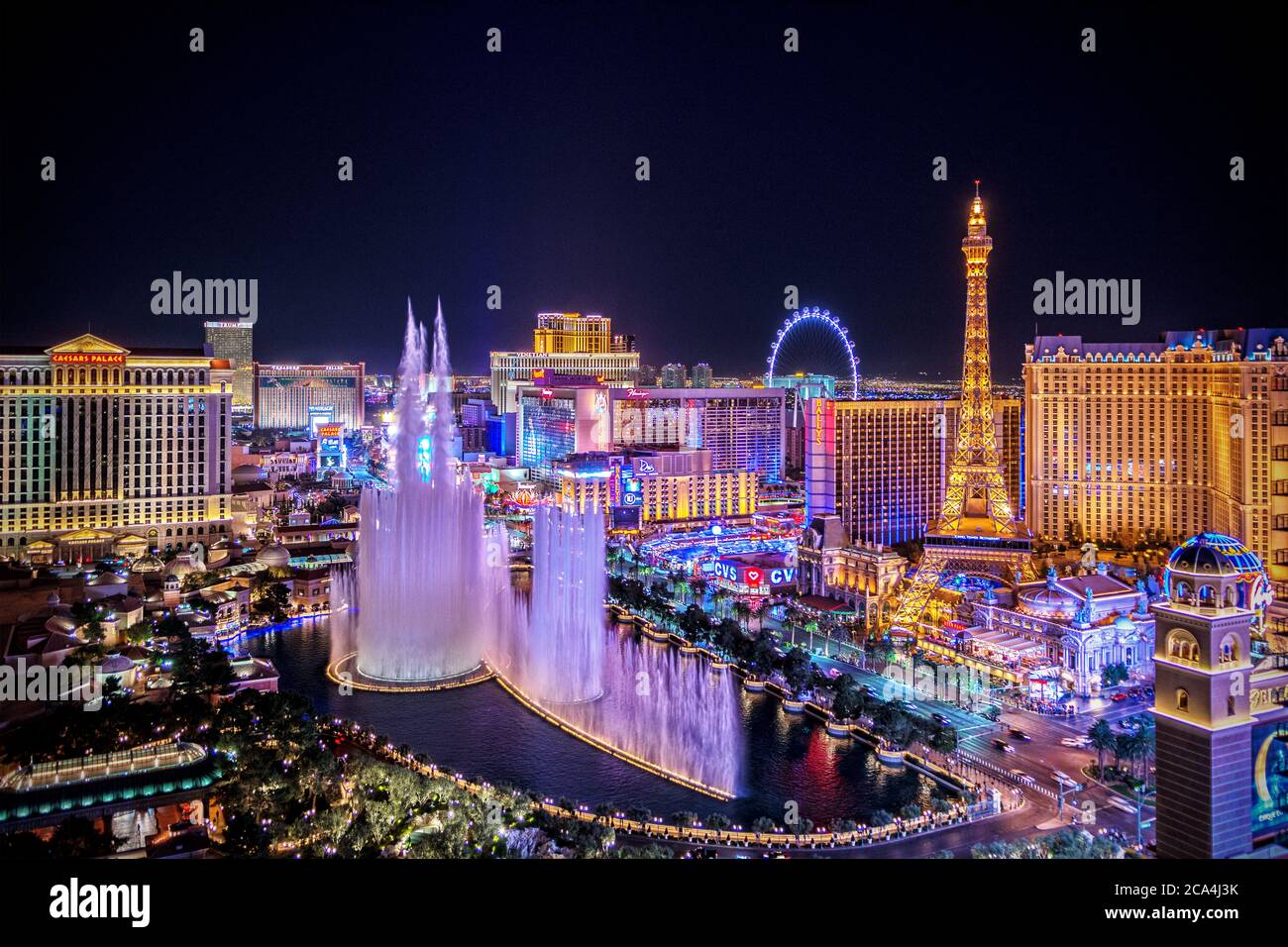 Las Vegas Nevada panoramic view of the Las Vegas Strip Stock Photo - Alamy