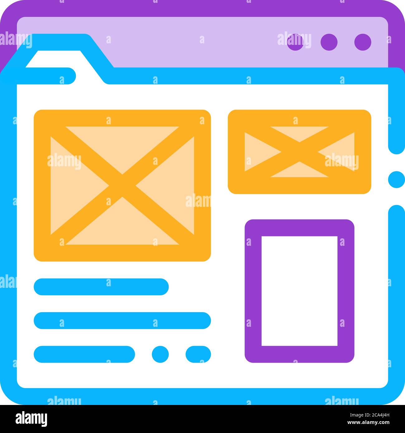 front end web site style icon vector outline illustration Stock Vector ...