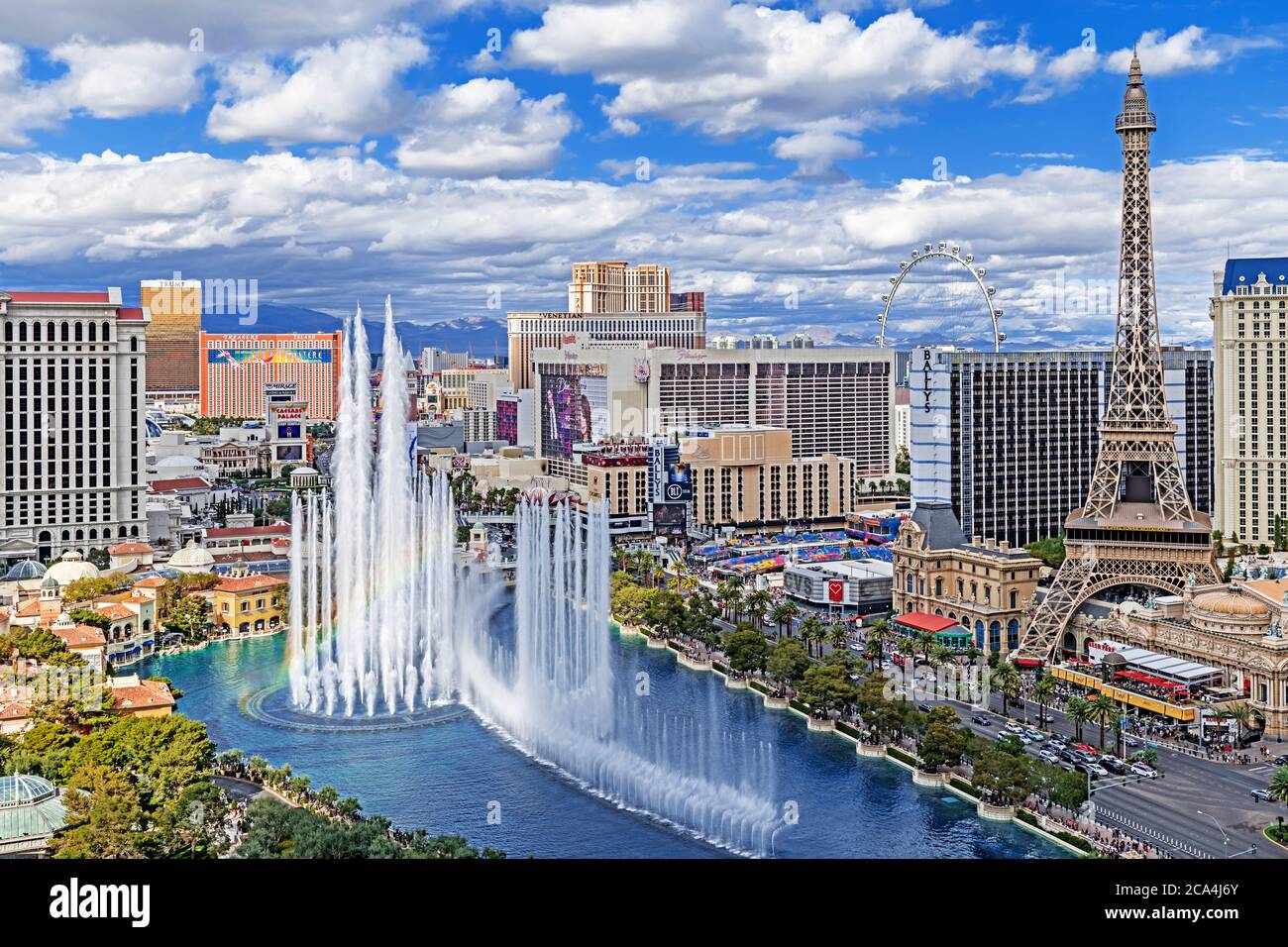 Las Vegas Nevada panoramic view of the Las Vegas Strip Stock Photo - Alamy