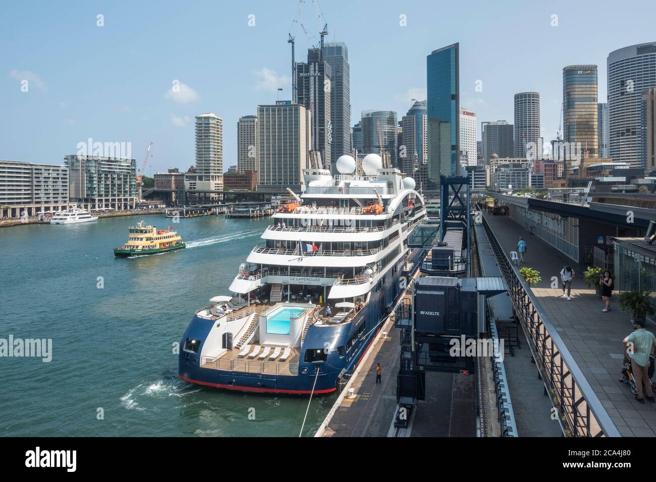 French cruise ship Le Laperouse arriving at the Overseas Passenger ...