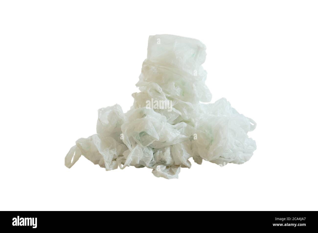 white plastic bag packing stacking on white background Stock Photo - Alamy