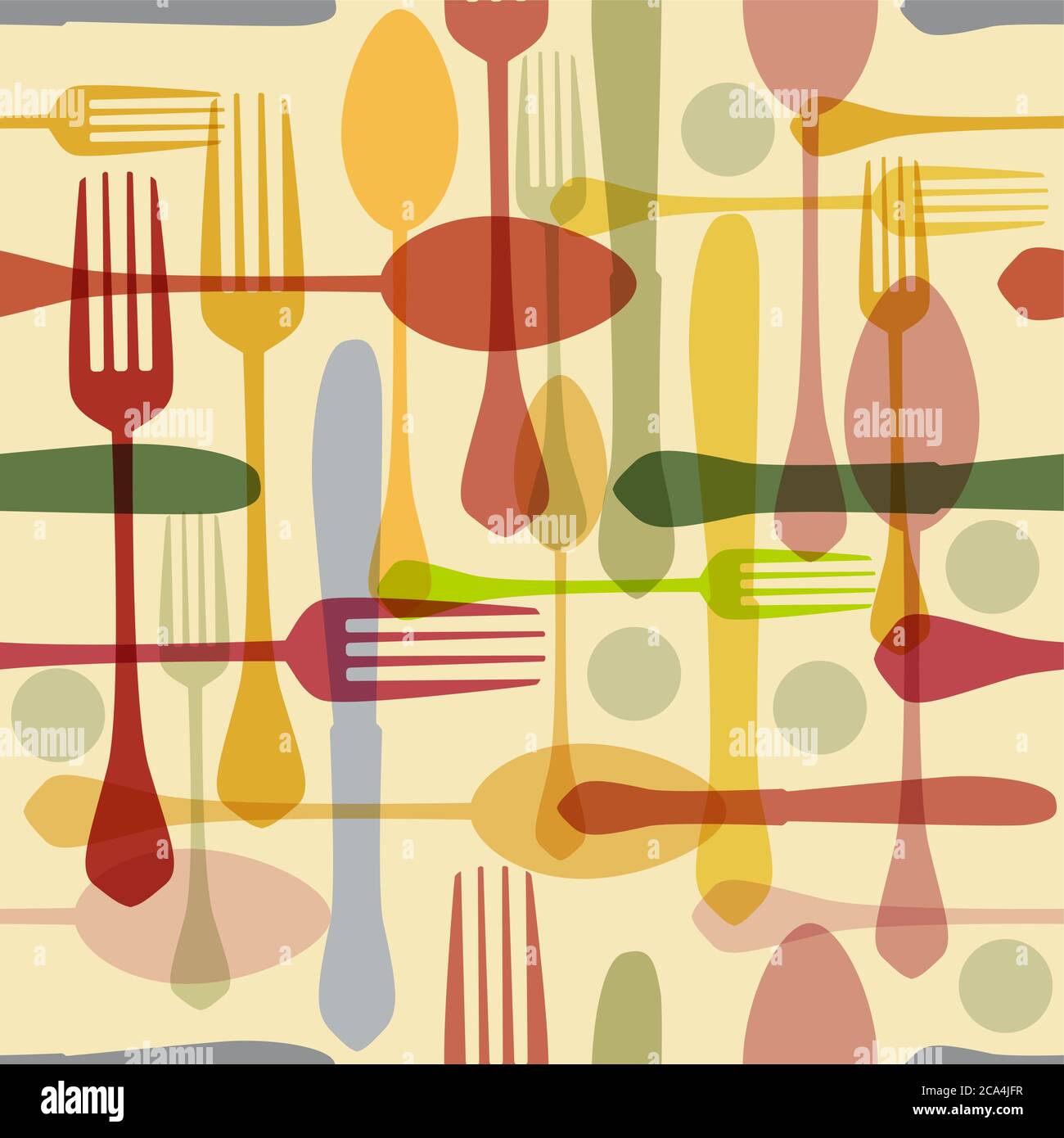 seamless cutlery backgound pattern, menu card design Stock Vector Image ...