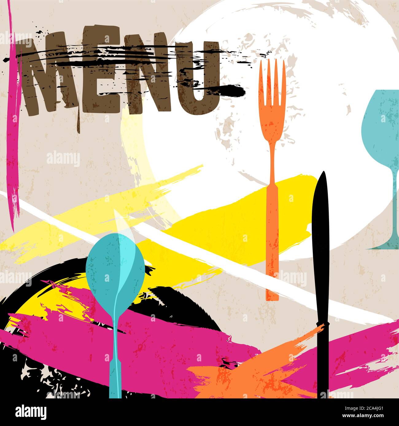 menu card design template for restaurant Stock Vector Image & Art - Alamy