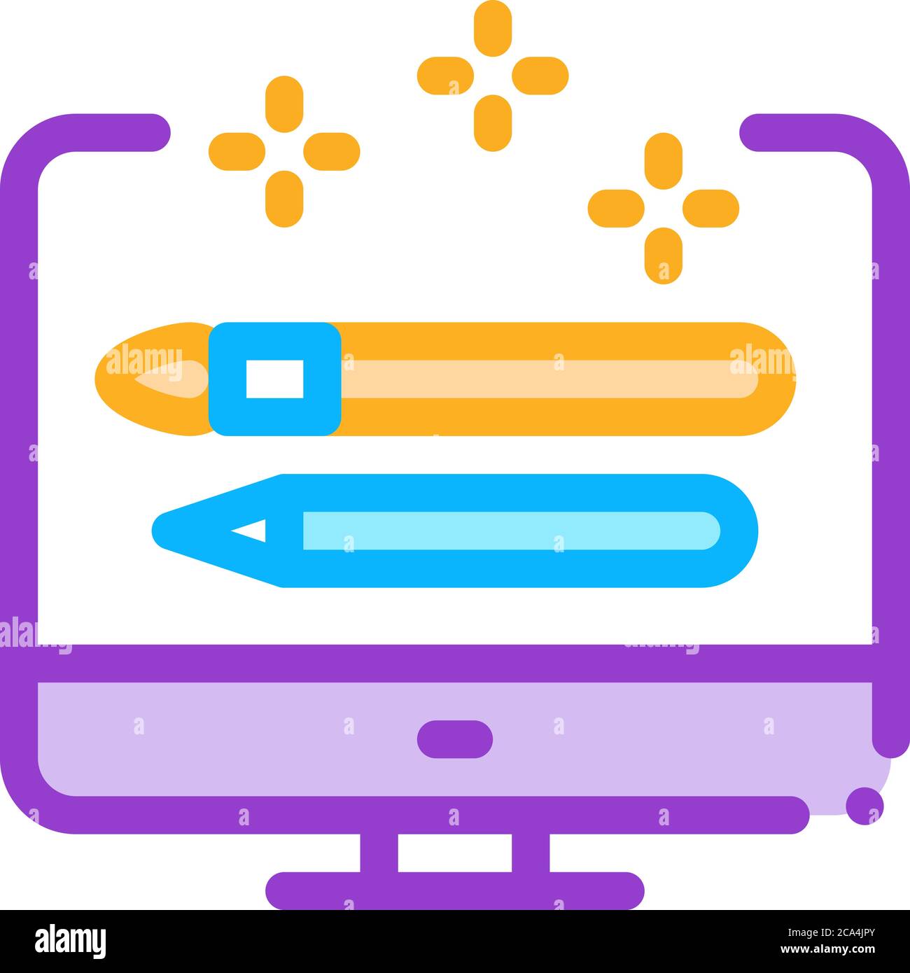 front end design icon vector outline illustration Stock Vector Image ...