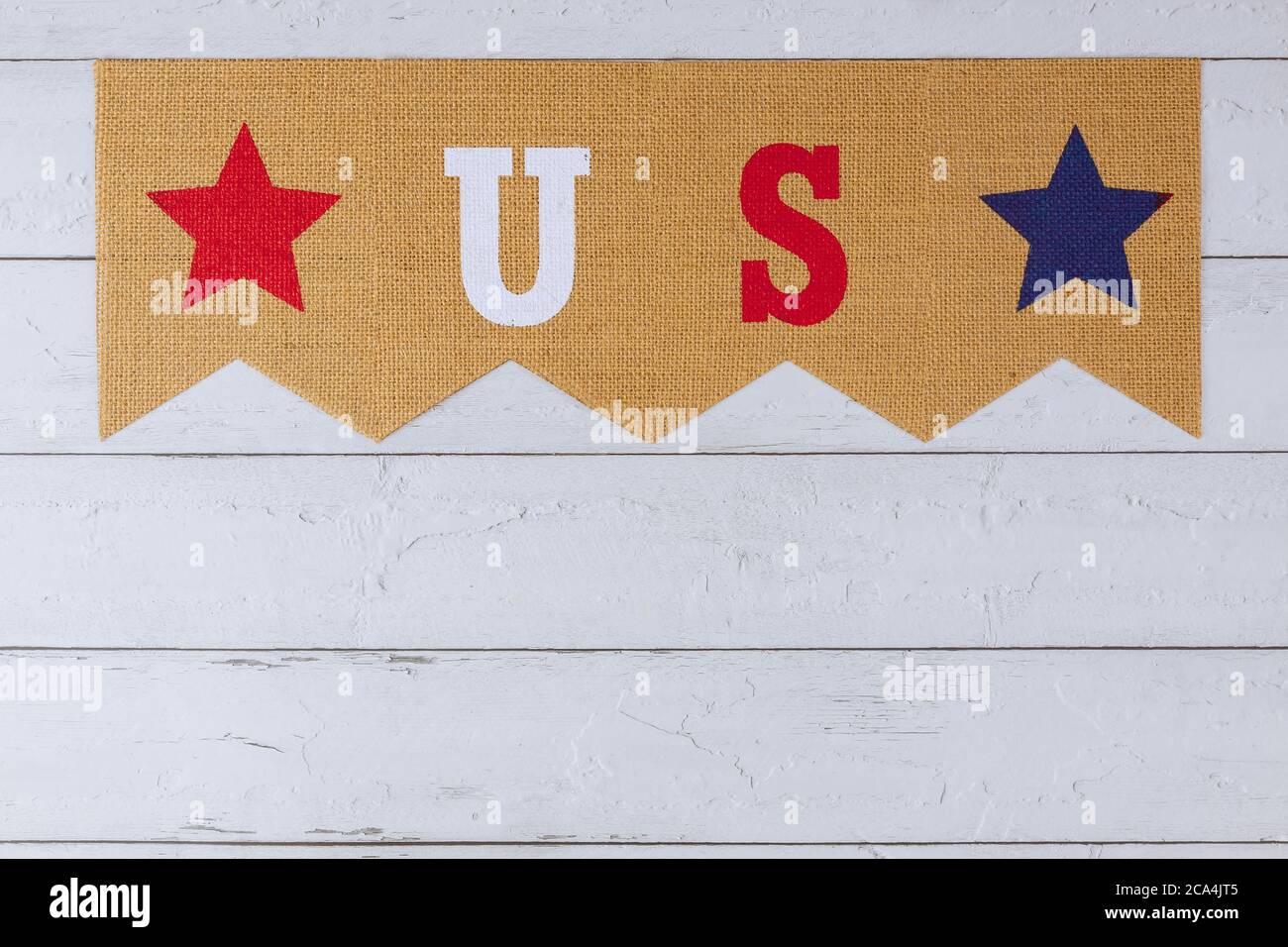 Patriotic holiday with decor US letters American symbol celebrating on ...