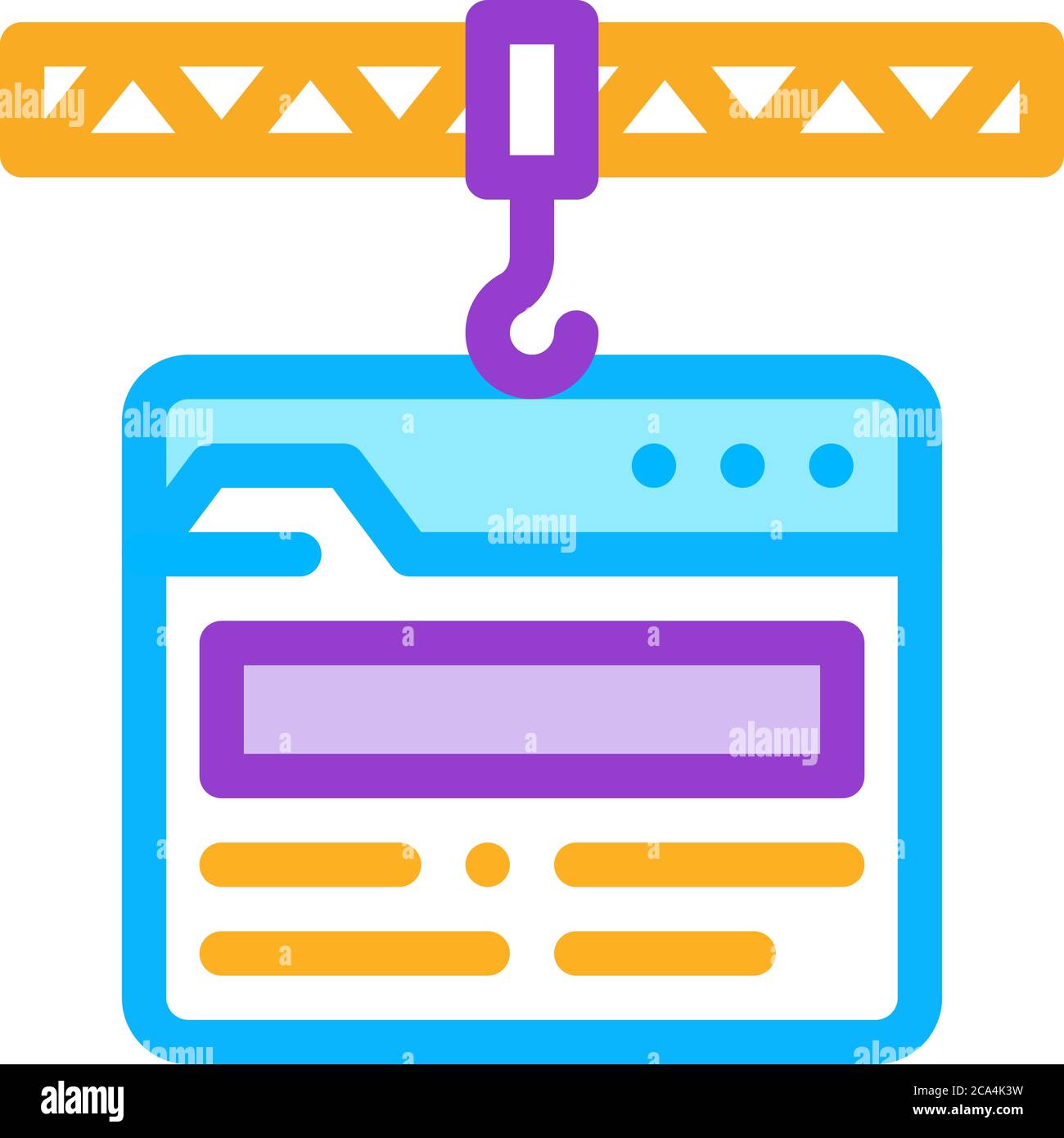 web site construction icon vector outline illustration Stock Vector ...