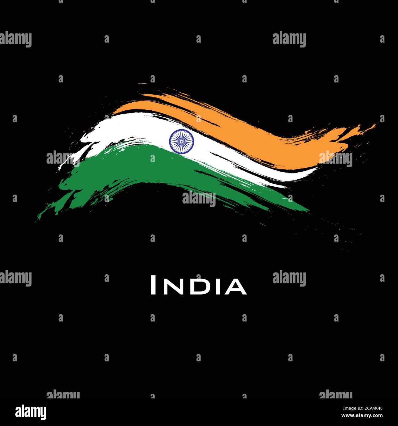 Indian flag hand drawn hi-res stock photography and images - Alamy