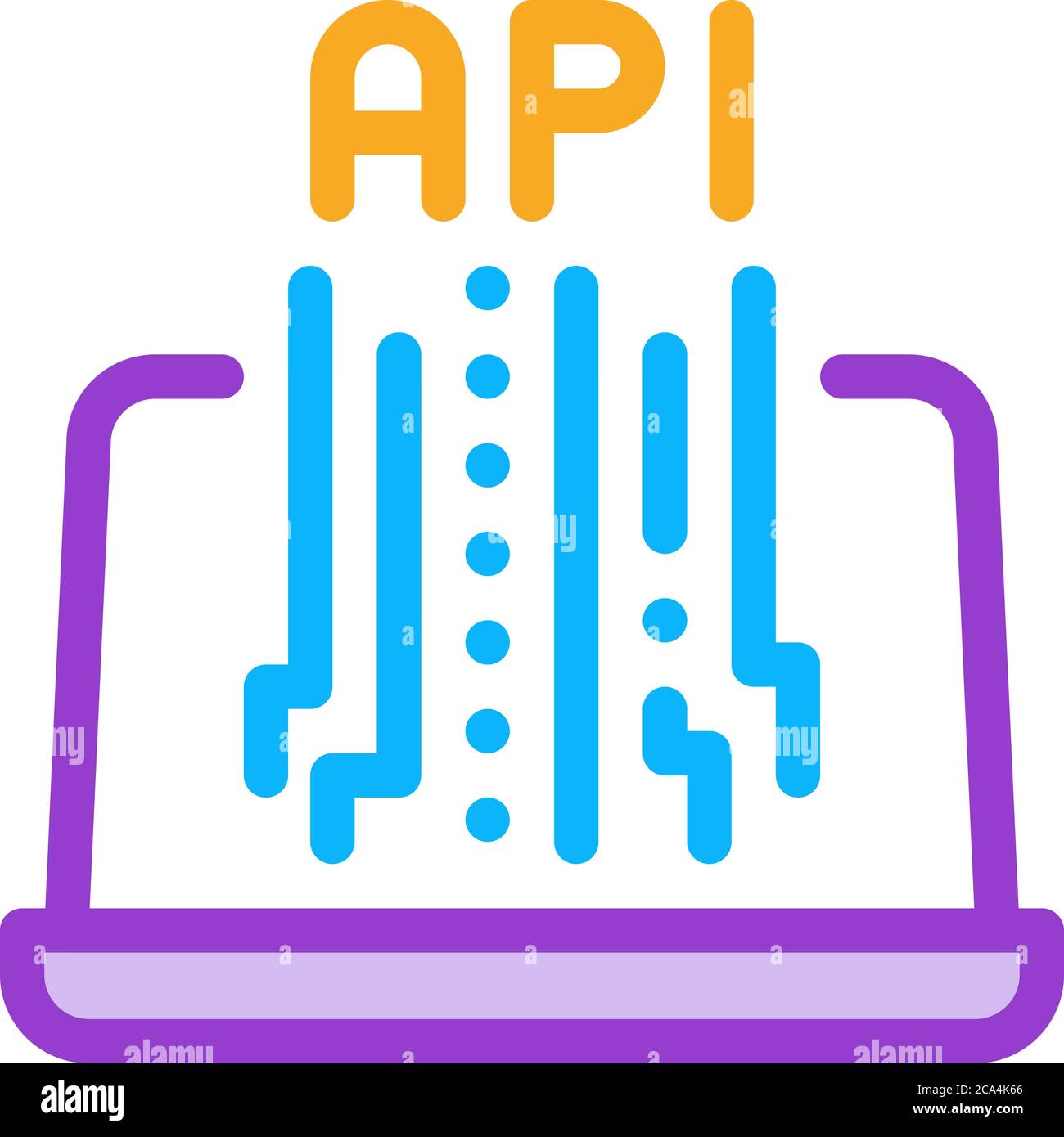 front end api icon vector outline illustration Stock Vector Image & Art ...