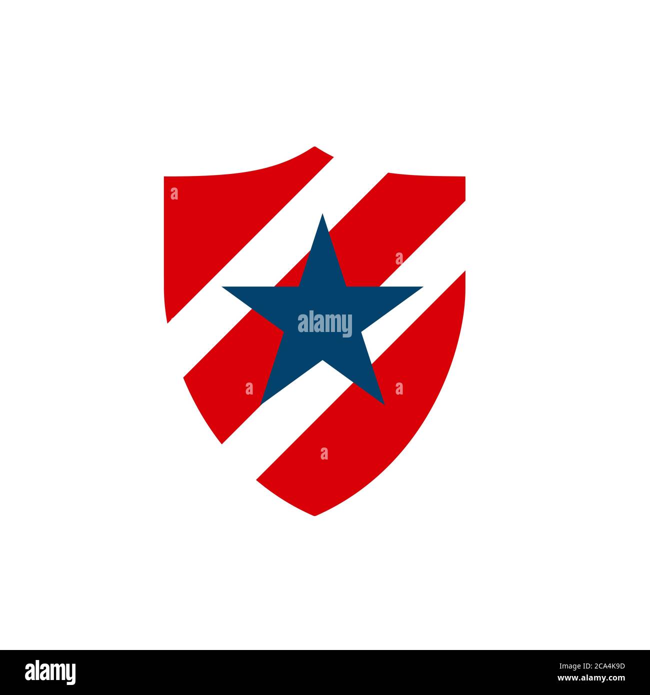 red blue american star shield logo design vector symbol and icon ...