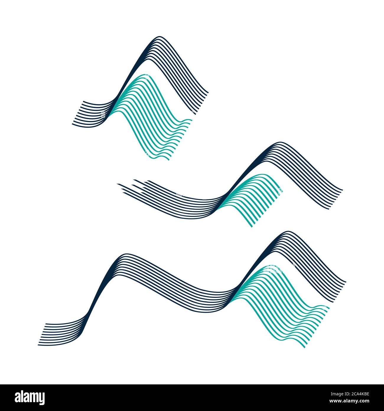 creative tech water wave logo design vector symbol and icon ...