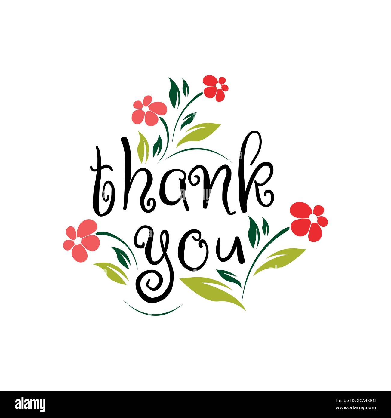 Thank you flowers Stock Vector Images - Alamy